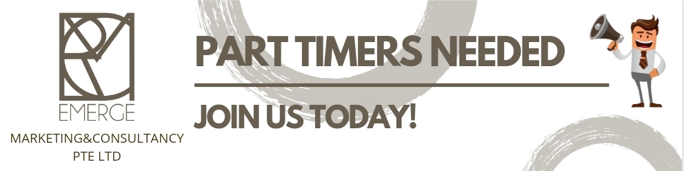Looking for part-time event helper Job in Singapore at EMERGE MARKETING ...